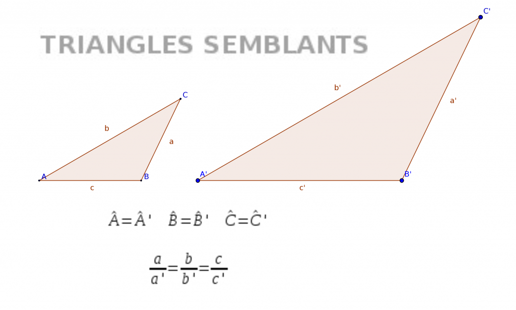 Semblança de triangles – Matemàtiques per a tots